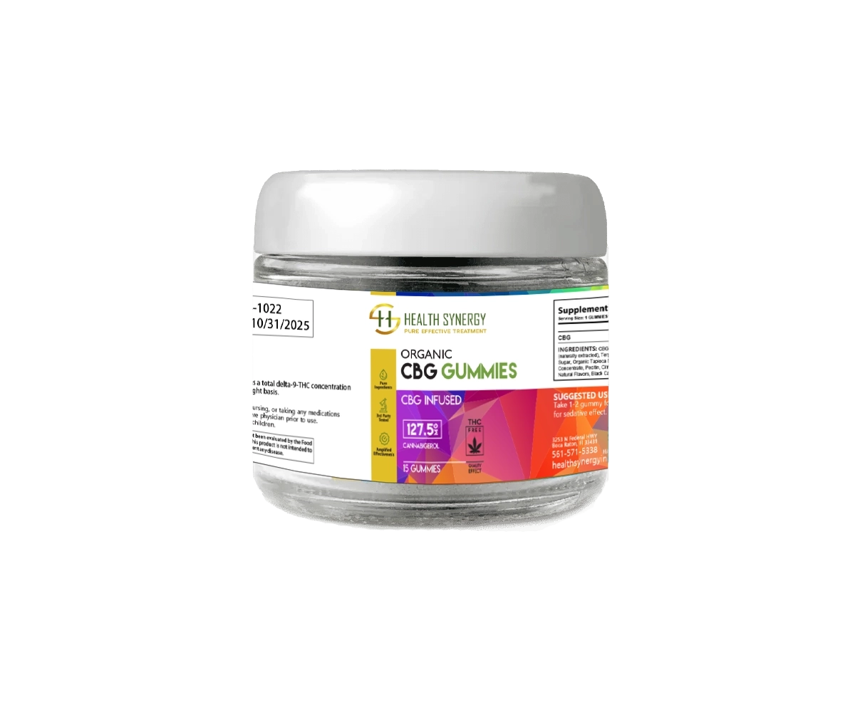 Great tasting CBG Gummies - Health Synergy - CBG hemp Edibles